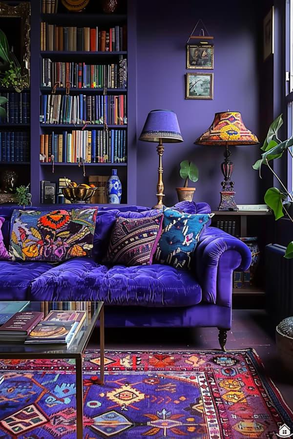 30+ Beeindruckende Wohnzimmer-Ideen mit Sofas in Lila – Haus ...