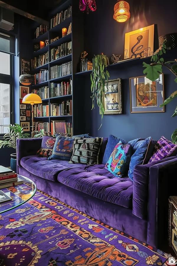 30+ Beeindruckende Wohnzimmer-Ideen mit Sofas in Lila – Haus ...