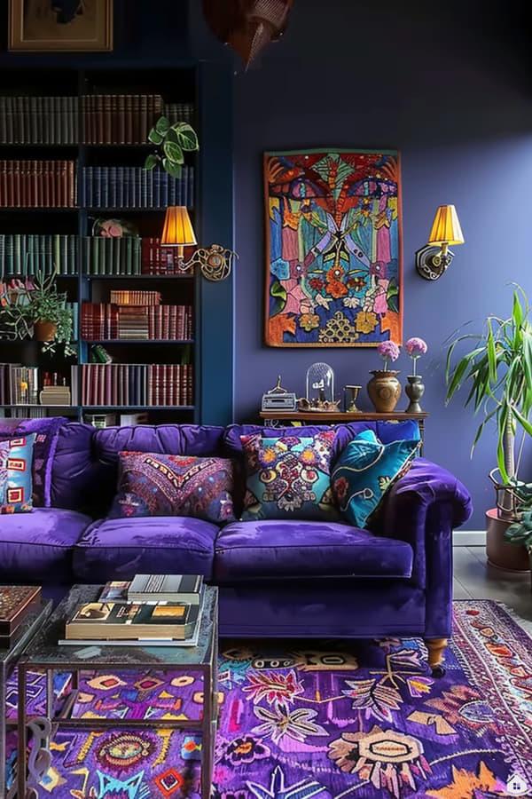 30+ Beeindruckende Wohnzimmer-Ideen mit Sofas in Lila – Haus ...