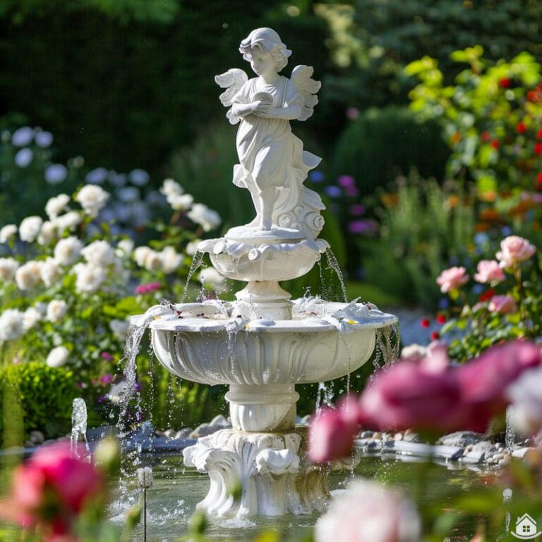 Grandiose Gartenbrunnen aus Stein: Große und stilvolle Spring- und ...