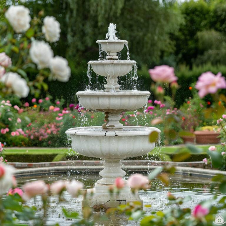 Grandiose Gartenbrunnen aus Stein: Große und stilvolle Spring- und ...