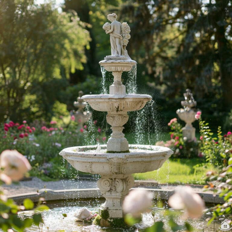 Grandiose Gartenbrunnen aus Stein: Große und stilvolle Spring- und ...