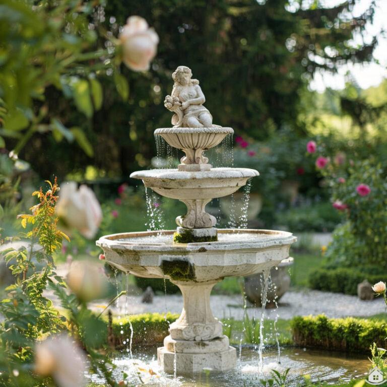 Grandiose Gartenbrunnen aus Stein: Große und stilvolle Spring- und ...