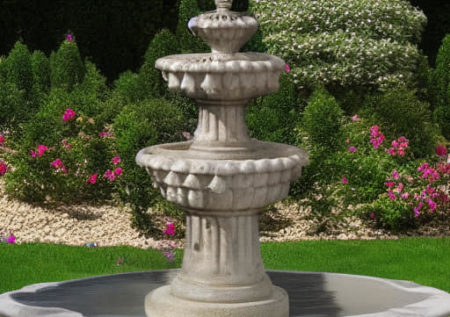 Grandiose Gartenbrunnen aus Stein: Große und stilvolle Spring- und ...