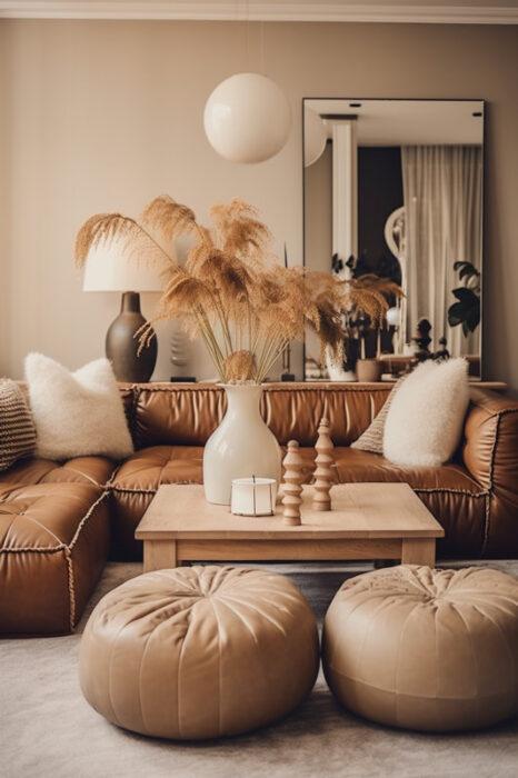 Moderne Boho-Chic Wohnzimmer in Braun und Beige – Haus- & Gartentrends