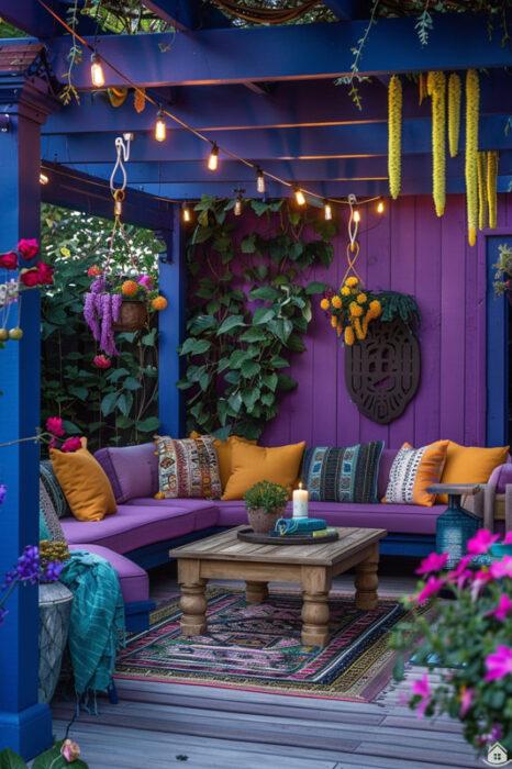 137 Boho-Chic Terrassen Ideen: Gestalte deine farbenfrohe Outdoor ...
