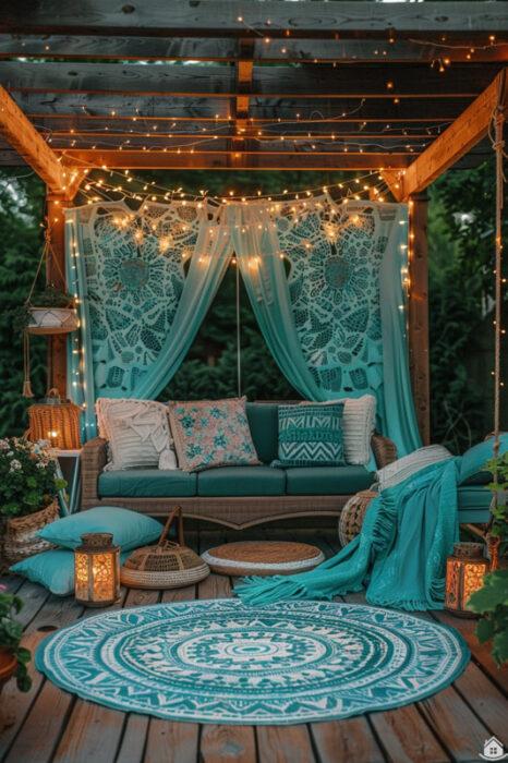 137 Boho-Chic Terrassen Ideen: Gestalte deine farbenfrohe Outdoor ...