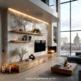 50+ Ideen für eine moderne Fernsehwand (TV-Wand) im Wohnzimmer – Haus ...
