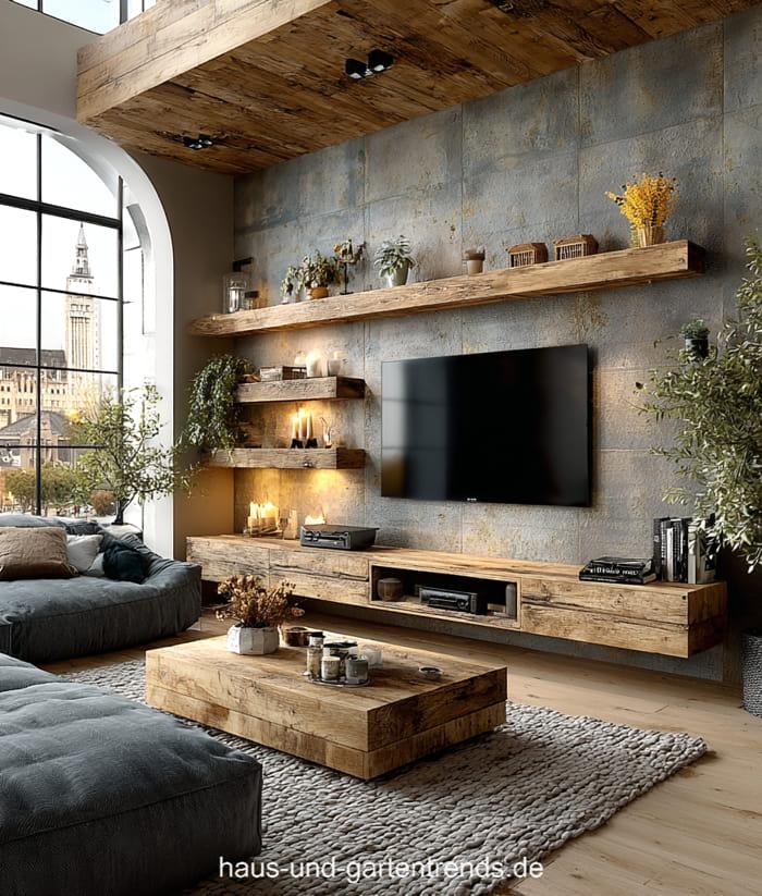50+ Ideen für eine moderne Fernsehwand (TV-Wand) im Wohnzimmer – Haus ...