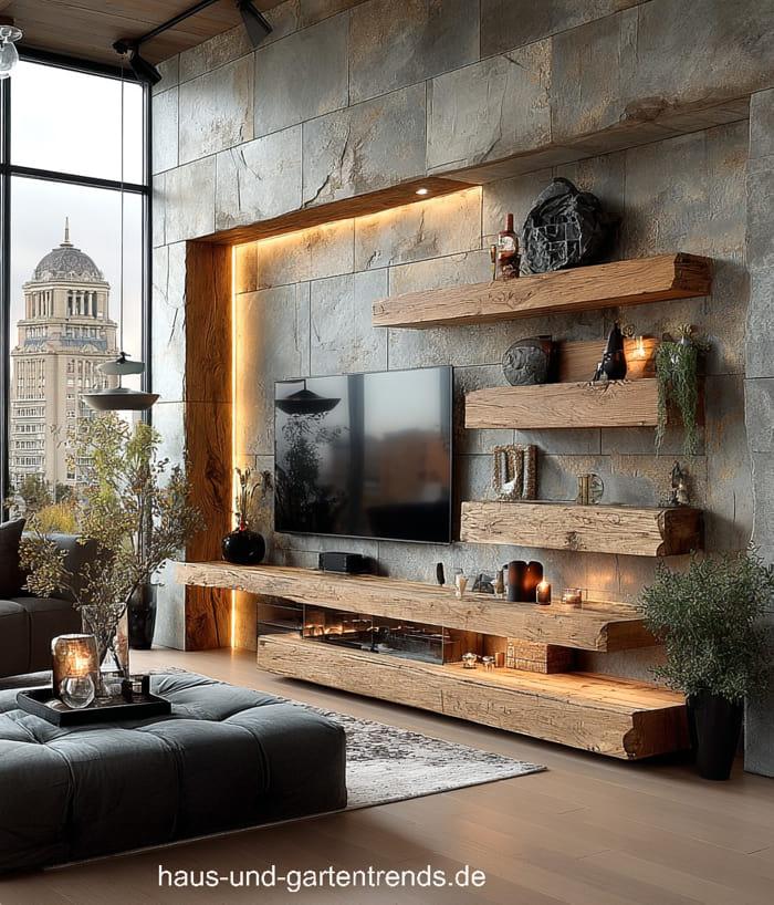 50+ Ideen für eine moderne Fernsehwand (TV-Wand) im Wohnzimmer – Haus ...