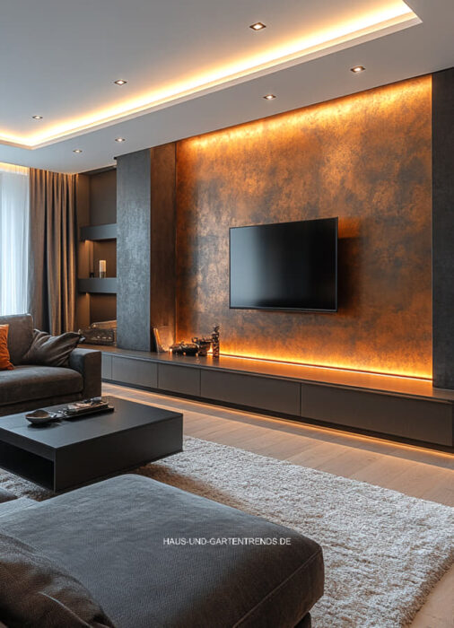 50+ Ideen für eine moderne Fernsehwand (TV-Wand) im Wohnzimmer – Haus ...