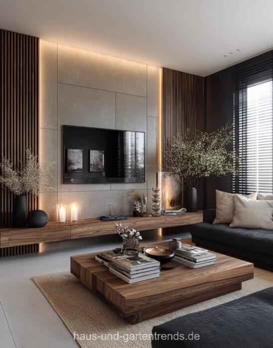50+ Ideen für eine moderne Fernsehwand (TV-Wand) im Wohnzimmer – Haus ...