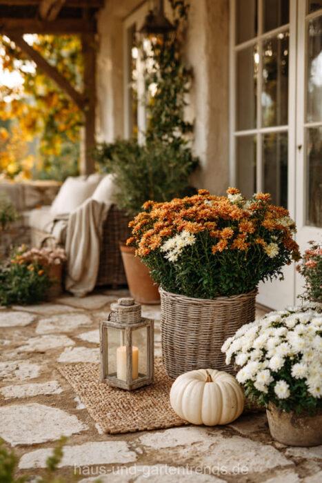 Herbstdeko Garten Vintage