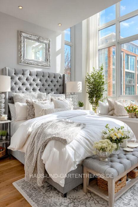 Schlafzimmer Grau Weiss